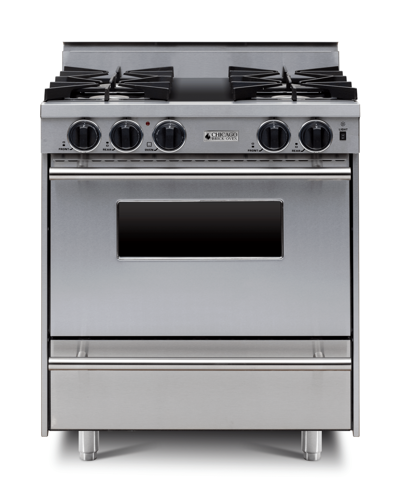 30” All-Gas Range - Open Burners – Gas Pro Style Range | Chicago Brick ...